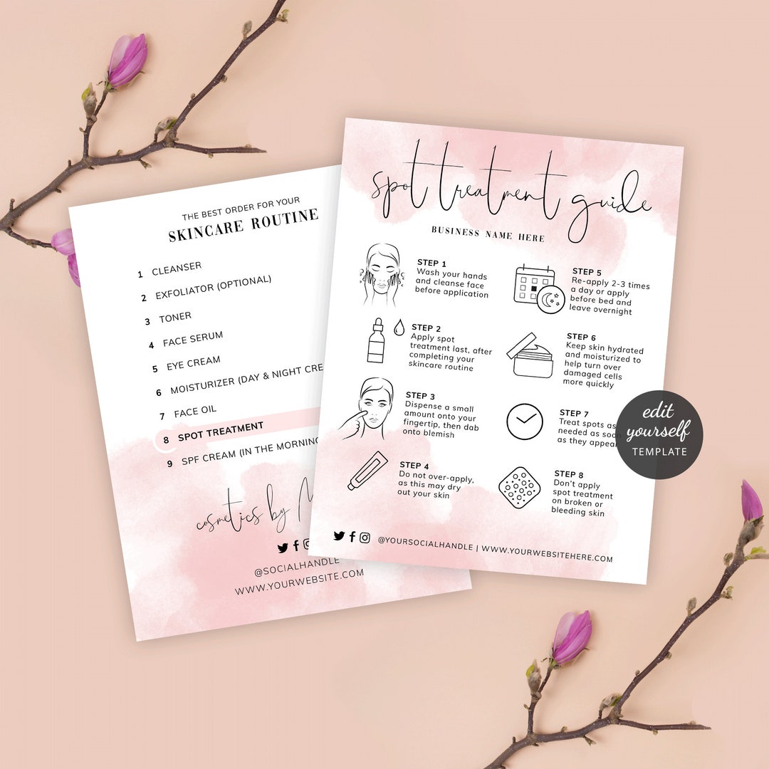 Spot Treatment Application Guide Template, Custom Blemish Cream ...