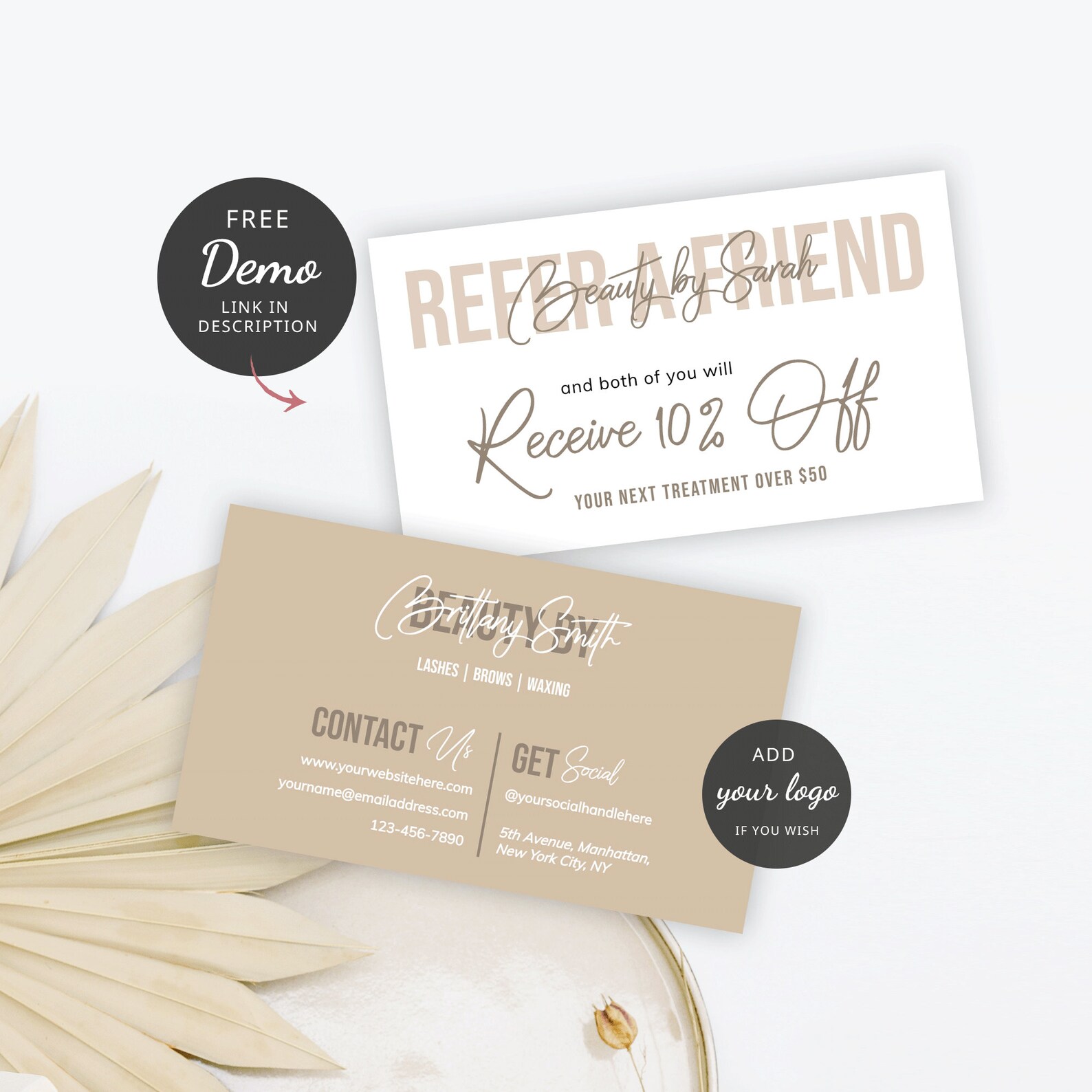 Refer a Friend Template, Editable Client Referral Card, Printable ...