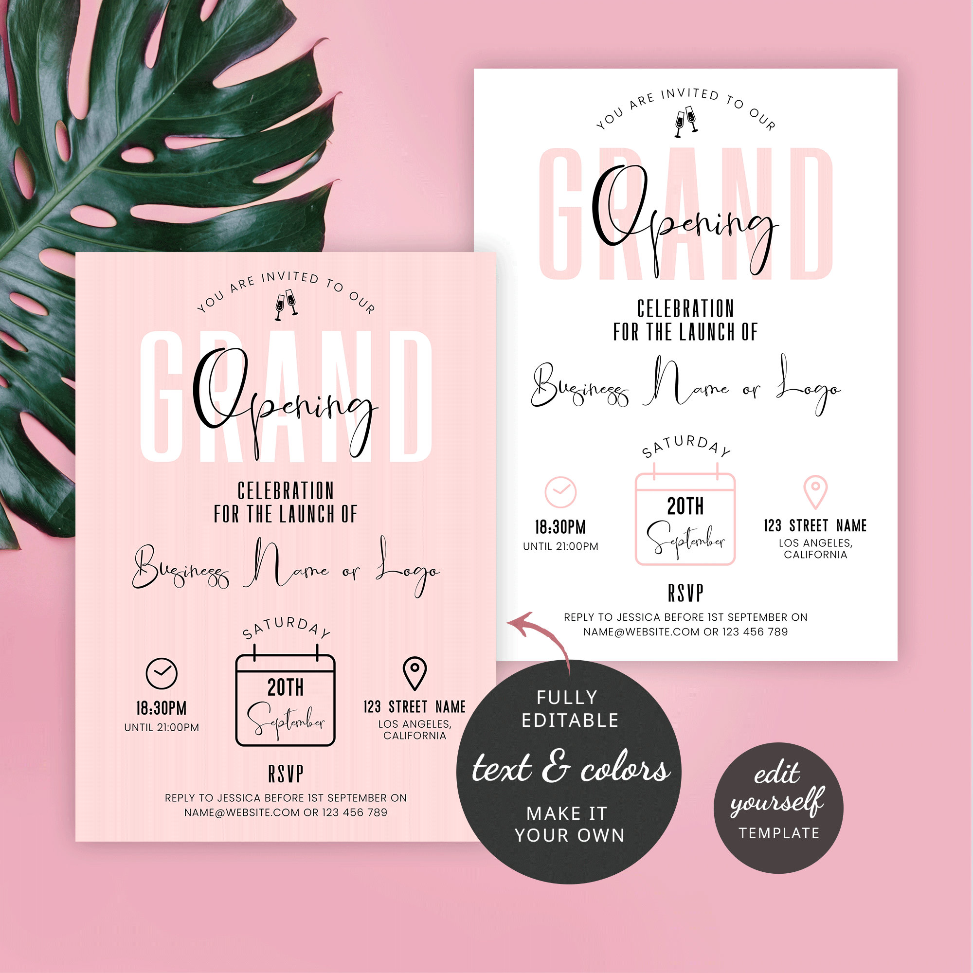 Business Launch Flyer Template Grand Opening Event Invite - Etsy