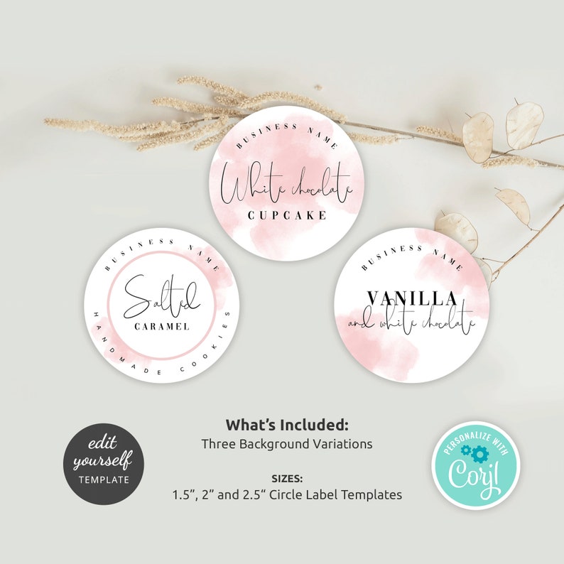 Feminine Flavor Sticker Template, Customizable Scent Name Product ...
