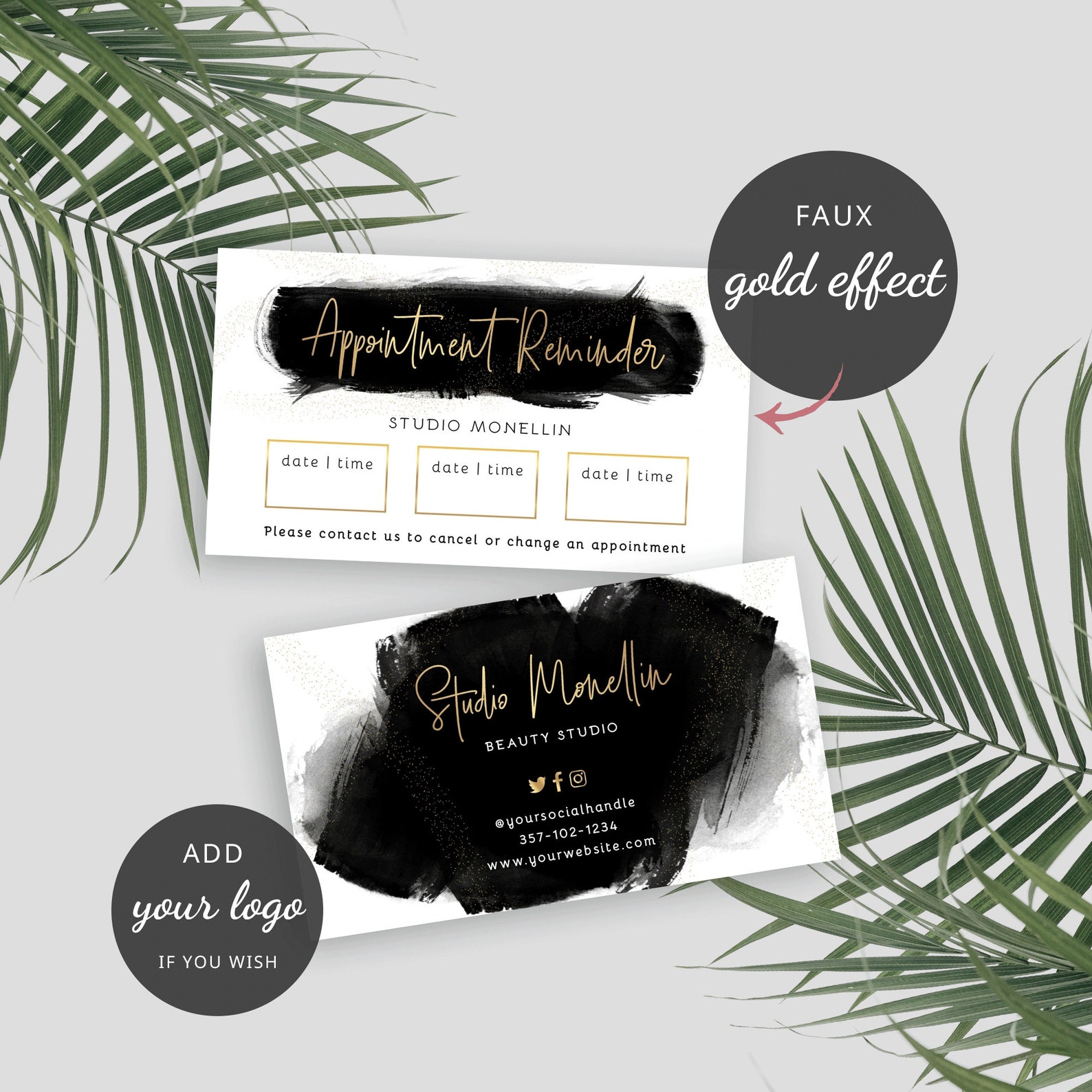 DIY Appointment Reminder Template, Editable Booking Reminder Card ...