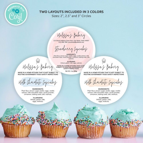 Cottage Law Labels Template Food License Label for Home - Etsy