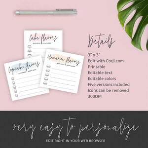 Printable Flavor Labels Template, Editable Flavor Names Labels ...