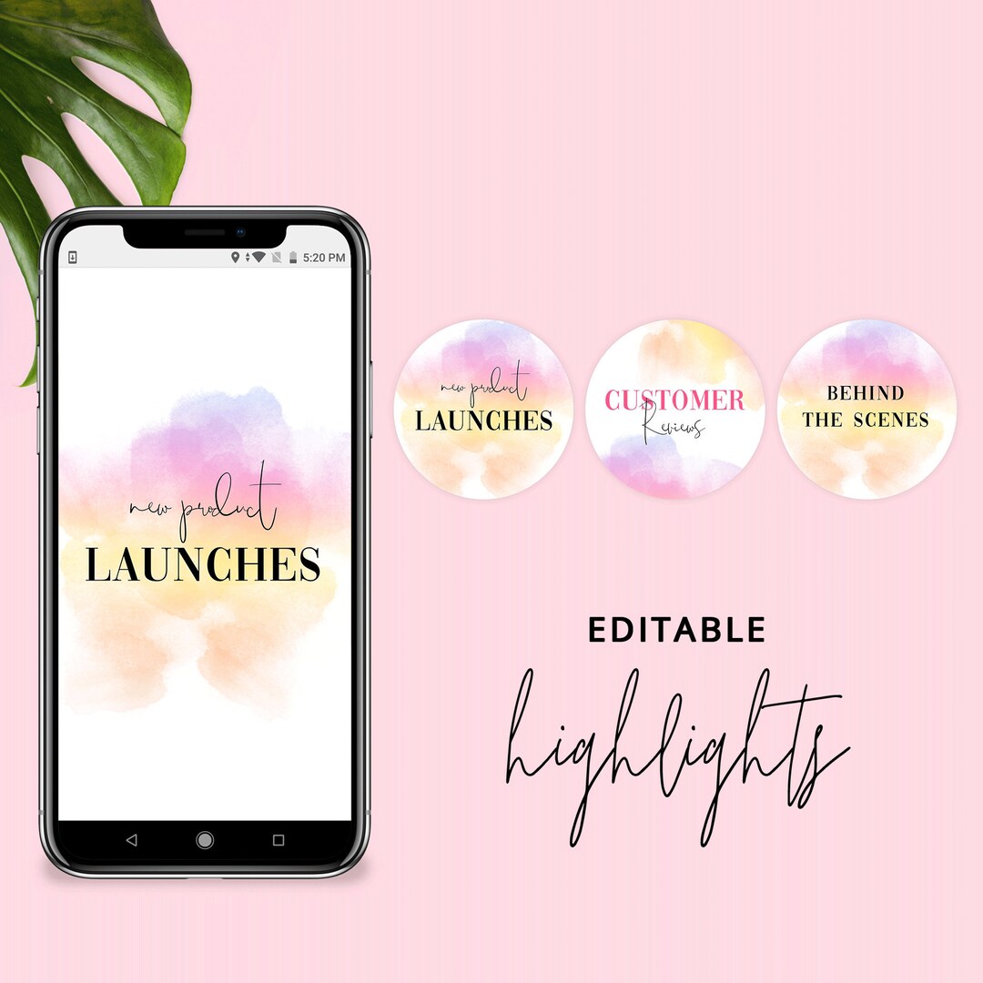 Editable Instagram Highlights, Insta Story Templates, DIY IG Highlights ...