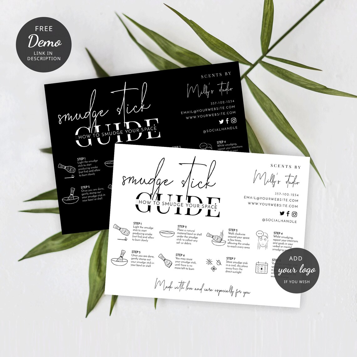 Custom Smudge Stick Guide Template, How to Smudge Your Home ...
