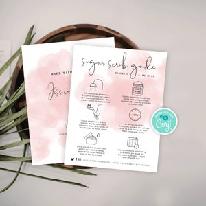 Editable Body Scrub Application Guide Template, Feminine Design Sugar ...