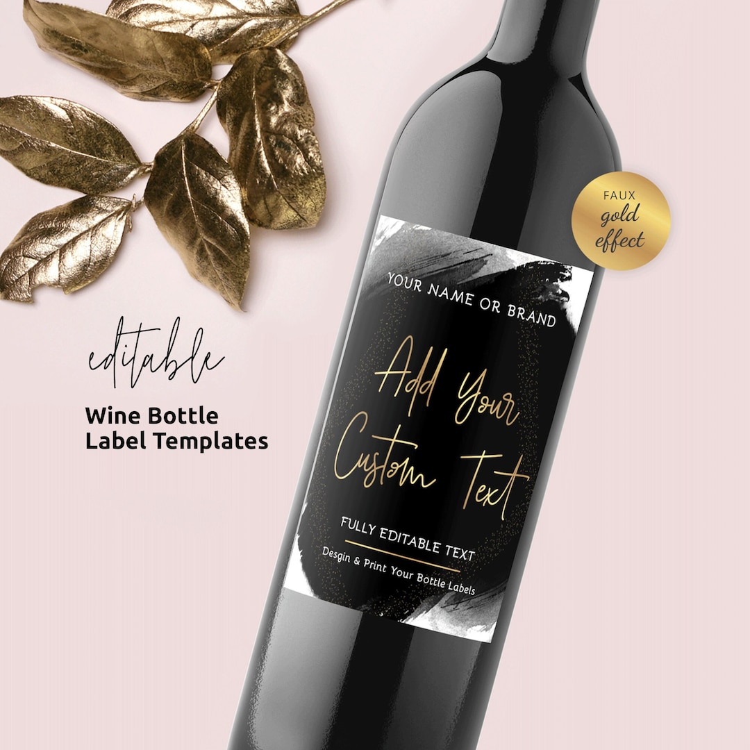 Wine Bottle Label Design Template