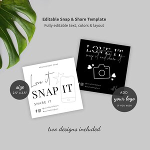 Editable Snap and Share Template, Minimalist Share on Social Media ...