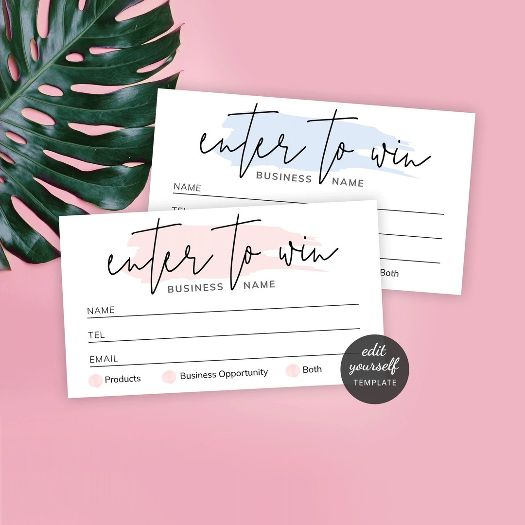 Custom Raffle Ticket Template, Enter to Win Token, Editable and ...