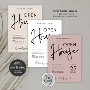Boho Open House Flyer Template, Modern Real Estate Agent Marketing ...