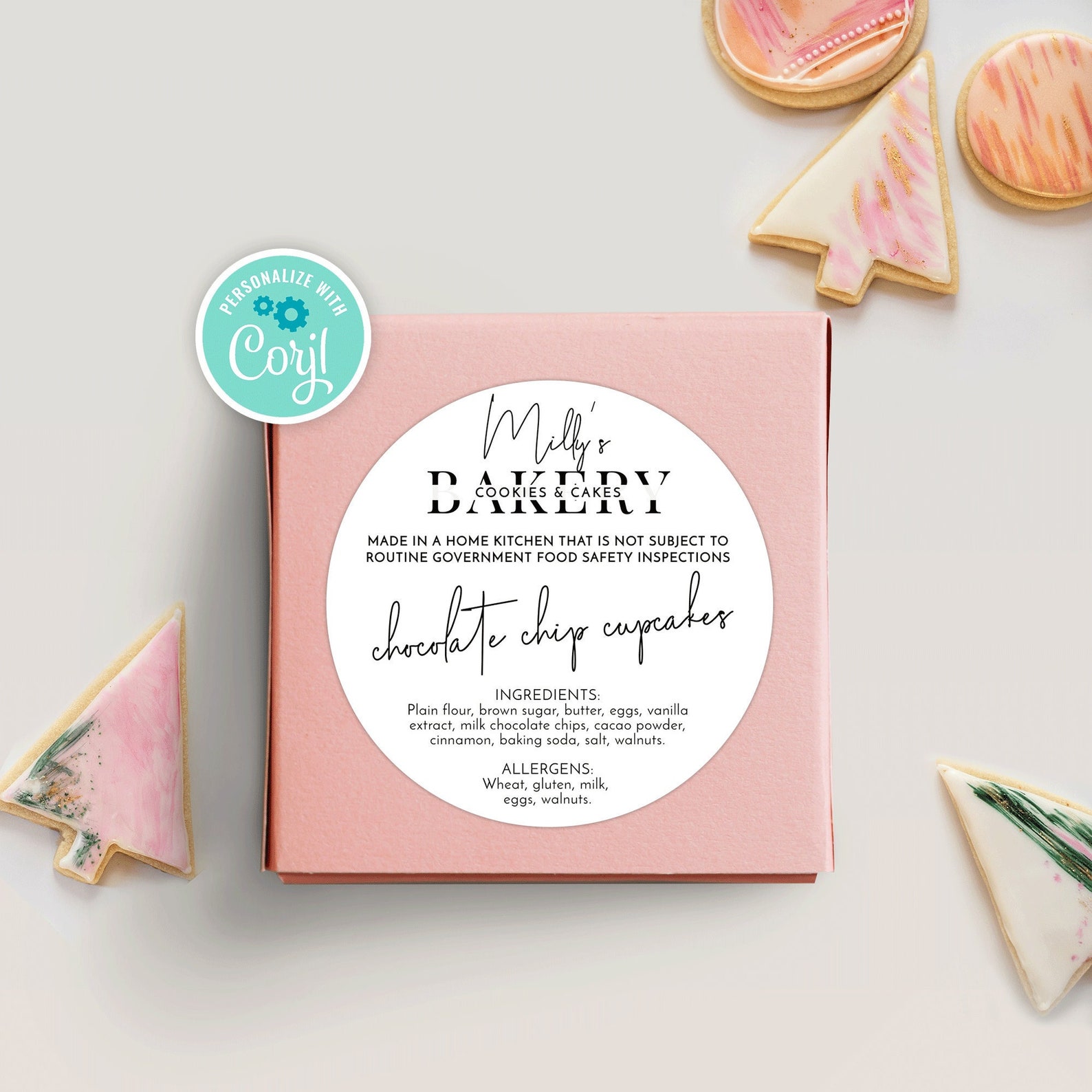 Food License Labels Template Minimalist Ingredients Sticker - Etsy