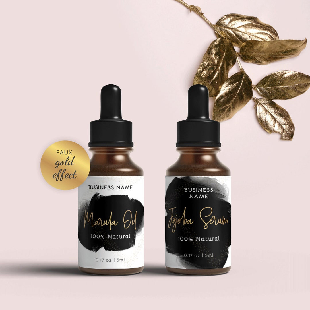 10ml Dropper Bottle Label Template, Editable Essential Oil Wrap Around ...