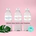 Editable Water Bottle Label Template, Custom Still Water Wrapper ...