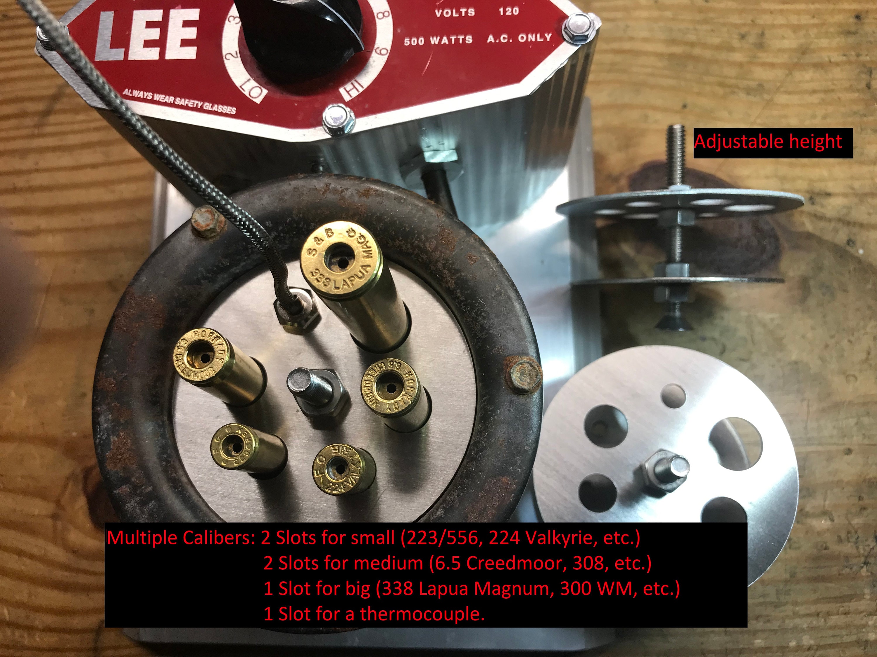 Double Annealing Plate for Brass Cases ( Case Holder for Lee Precision ...