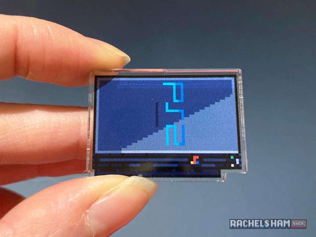 PS2 Console Retro 8-bit Acrylic Playstation Pin Video Game Pixel Art ...