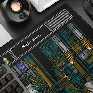 Raccoon Police Station Gaming Desk Mat: 8bit Resident Evil 2 Pixel Art ...