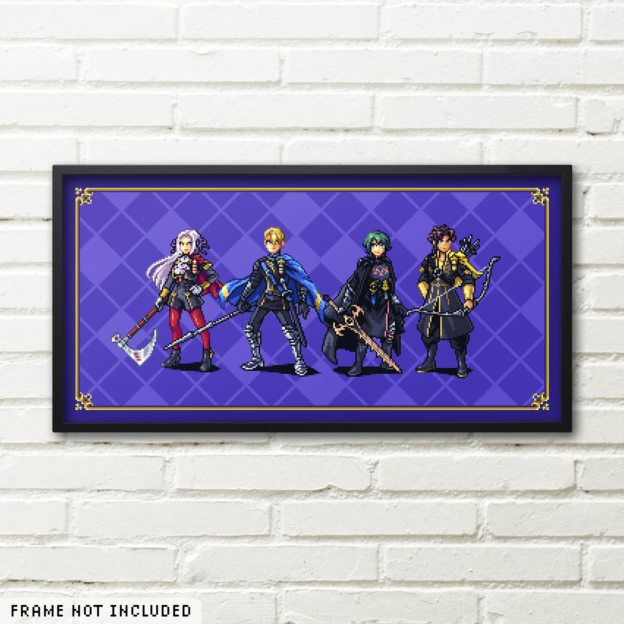 Three Houses (young Adult) Pixel Art Print: 8bit Fire Emblem Poster - Etsy