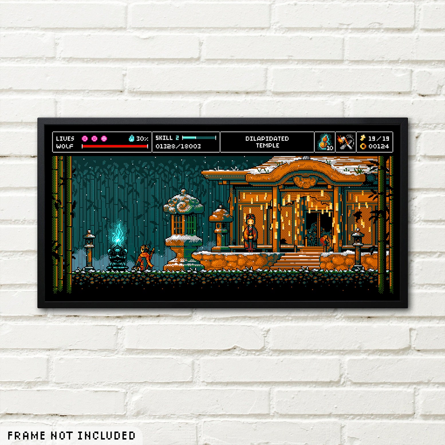 Dilapidated Temple Pixel Art Print: 8bit Sekiro Poster - Etsy