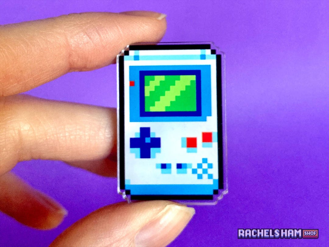 Gameboy Acrylic Pin: Retro 8bit Pixel Art Lapel Badge - Etsy