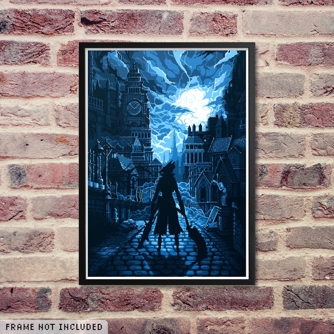 Hunter's Nightmare Pixel Art Print: 8bit Bloodborne Poster - Etsy