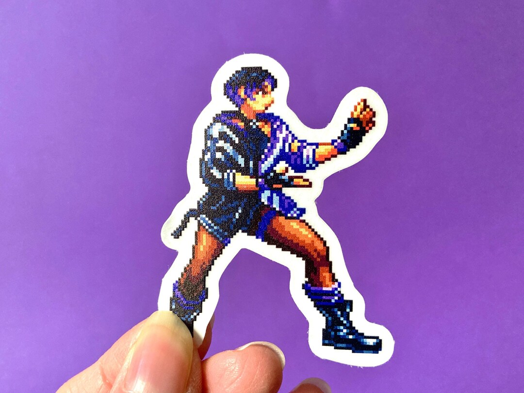 Reina Tekken 8 Pixel Art Sticker, Waterproof Clear Matte Die Cut ...