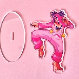 SF6 Juri Pixel Art Acrylic Standee Outfit 3, for FGC Arcade Gamers ...
