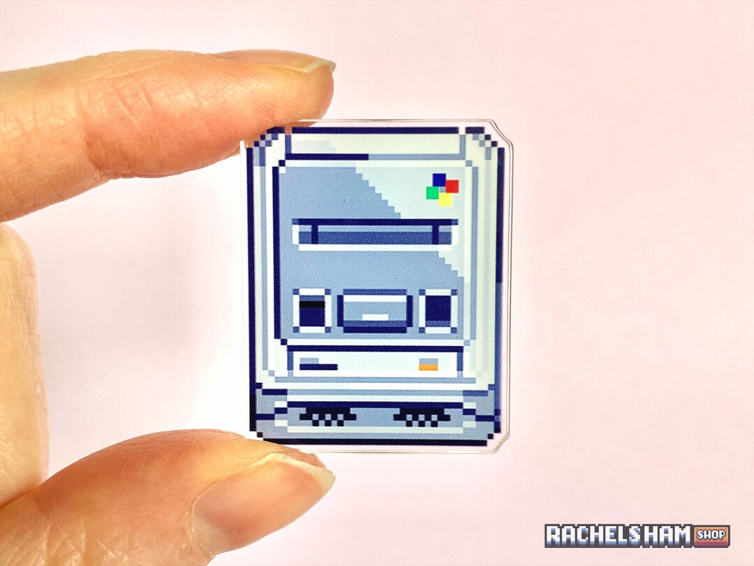 SNES Console Acrylic Pin: Retro 8bit Pixel Art Lapel Badge - Etsy