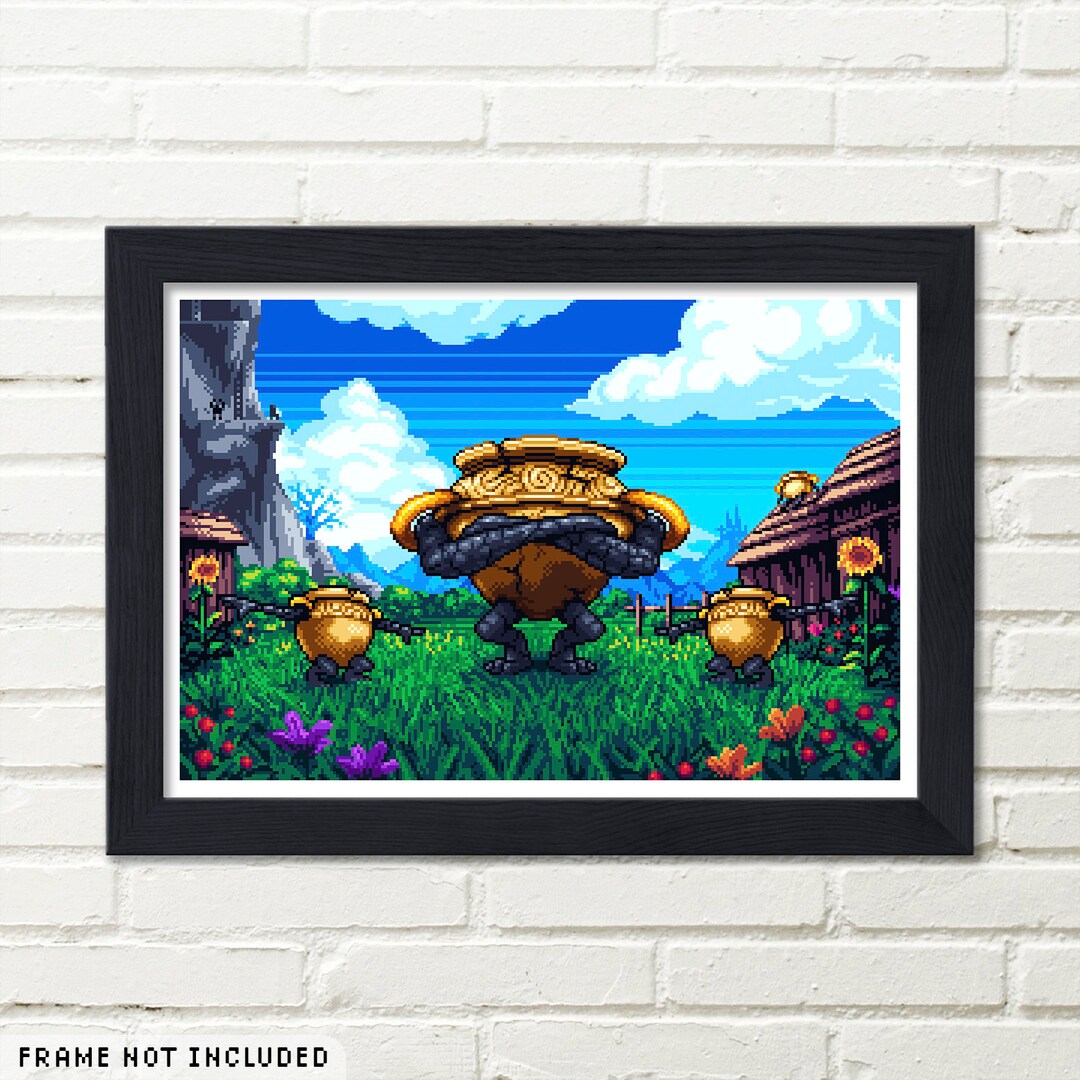 Pot Boys of Jarburg Pixel Art Poster High Quality Video Game Wall Art ...