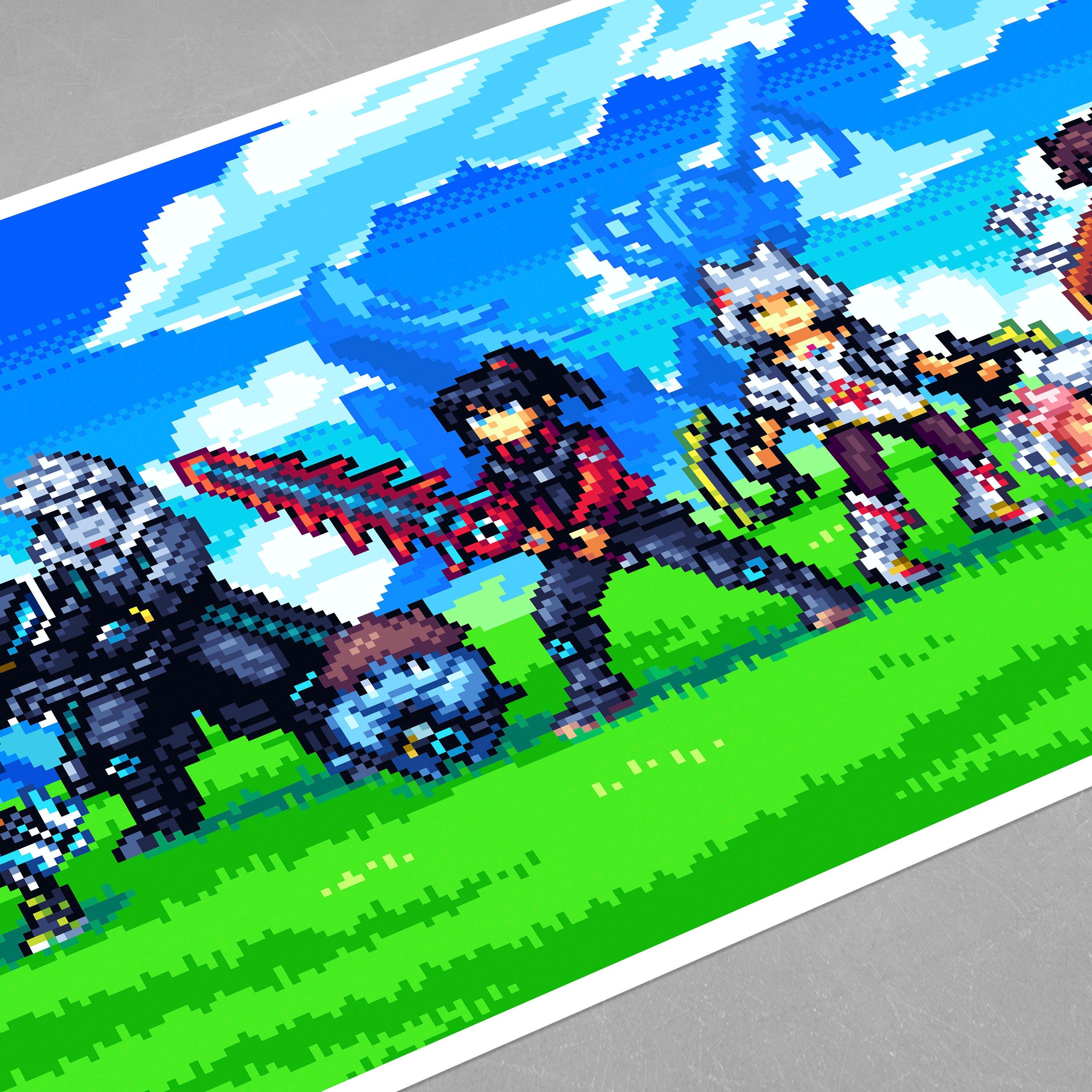Ouroboros Characters Pixel Art Print: 8bit Xenoblade Chronicles 3 ...