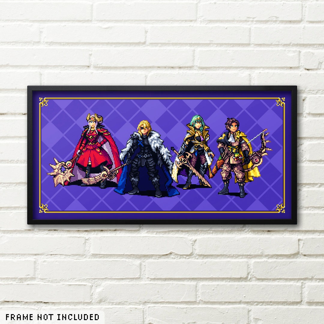 Three Houses (time-skip) Pixel Art Print: 8bit Fire Emblem Poster - Etsy