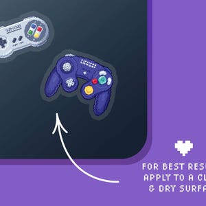 Retro Video Game Controller Stickers: 8bit Pixel Art - Clear Waterproof ...