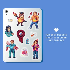 Mouthwashing Pixel Art Sticker Sheet With Anya Daisuke Swansea Jimmy ...