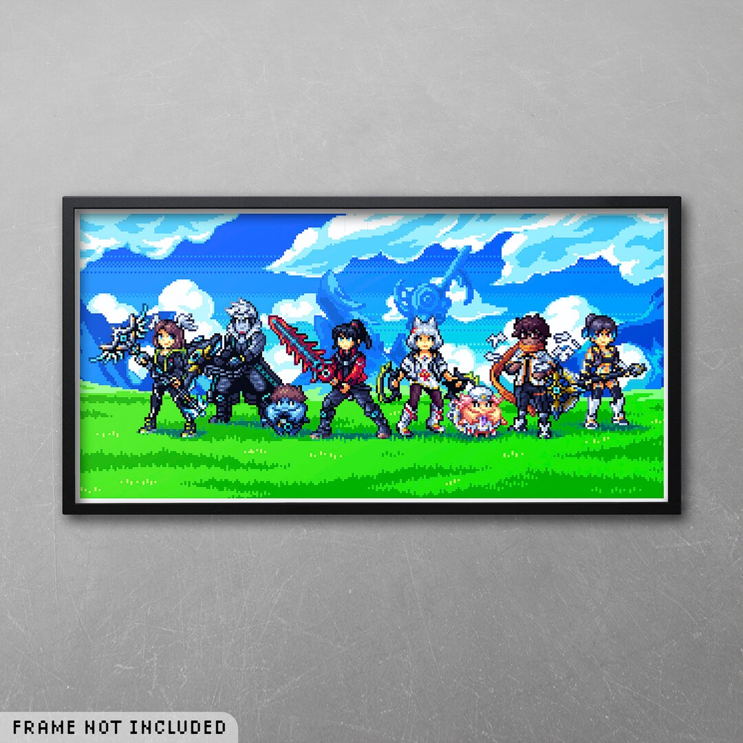 Ouroboros Characters Pixel Art Poster Xenoblade Chronicles 3 High ...