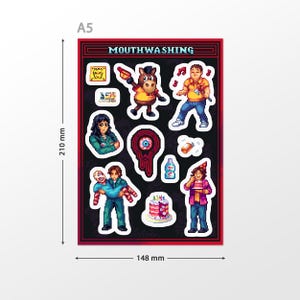 Mouthwashing Pixel Art Sticker Sheet With Anya Daisuke Swansea Jimmy ...