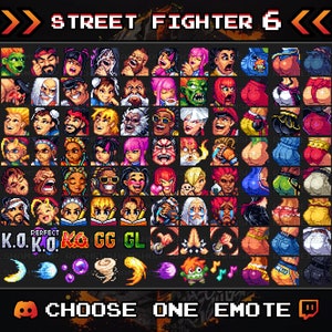 SINGLE EMOTE Street Fighter 6 Pixel Twitch and Discord Emotes - Etsy