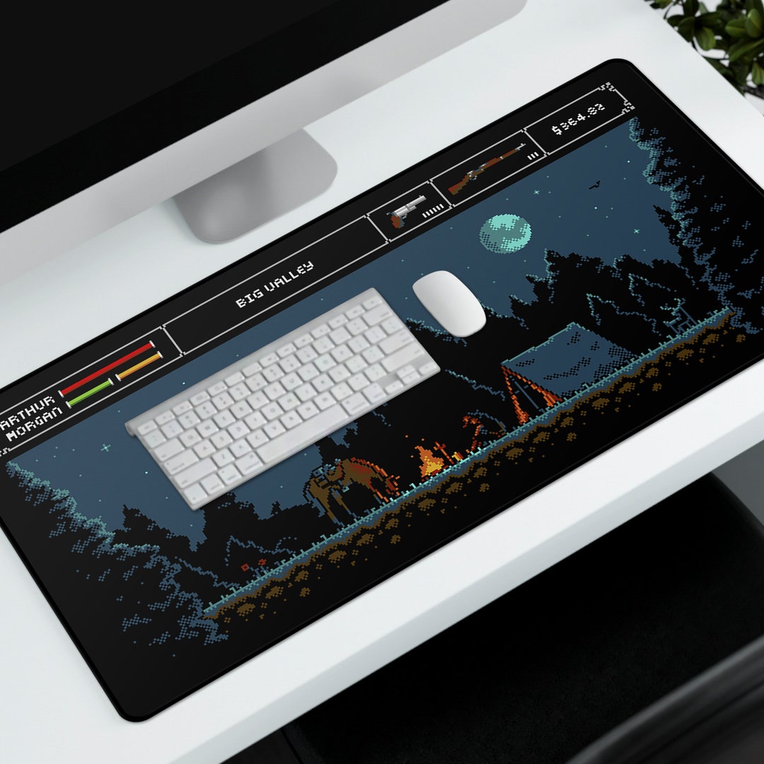 RDR2 Big Valley Retro Demake Pixel Art XXL Gaming Mouse Pad Mouse Mat ...