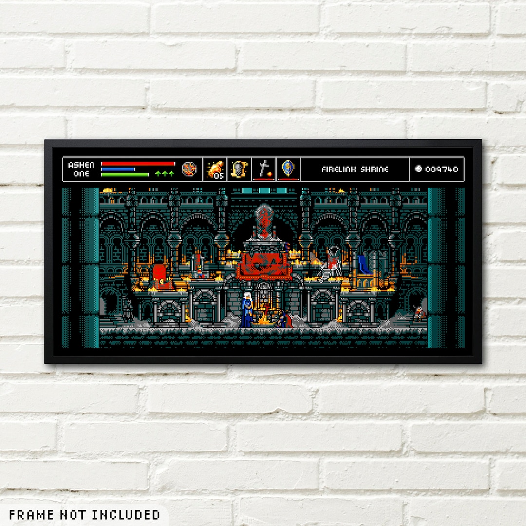 Firelink Shrine Pixel Art Print: 8bit Dark Souls 3 Poster - Etsy