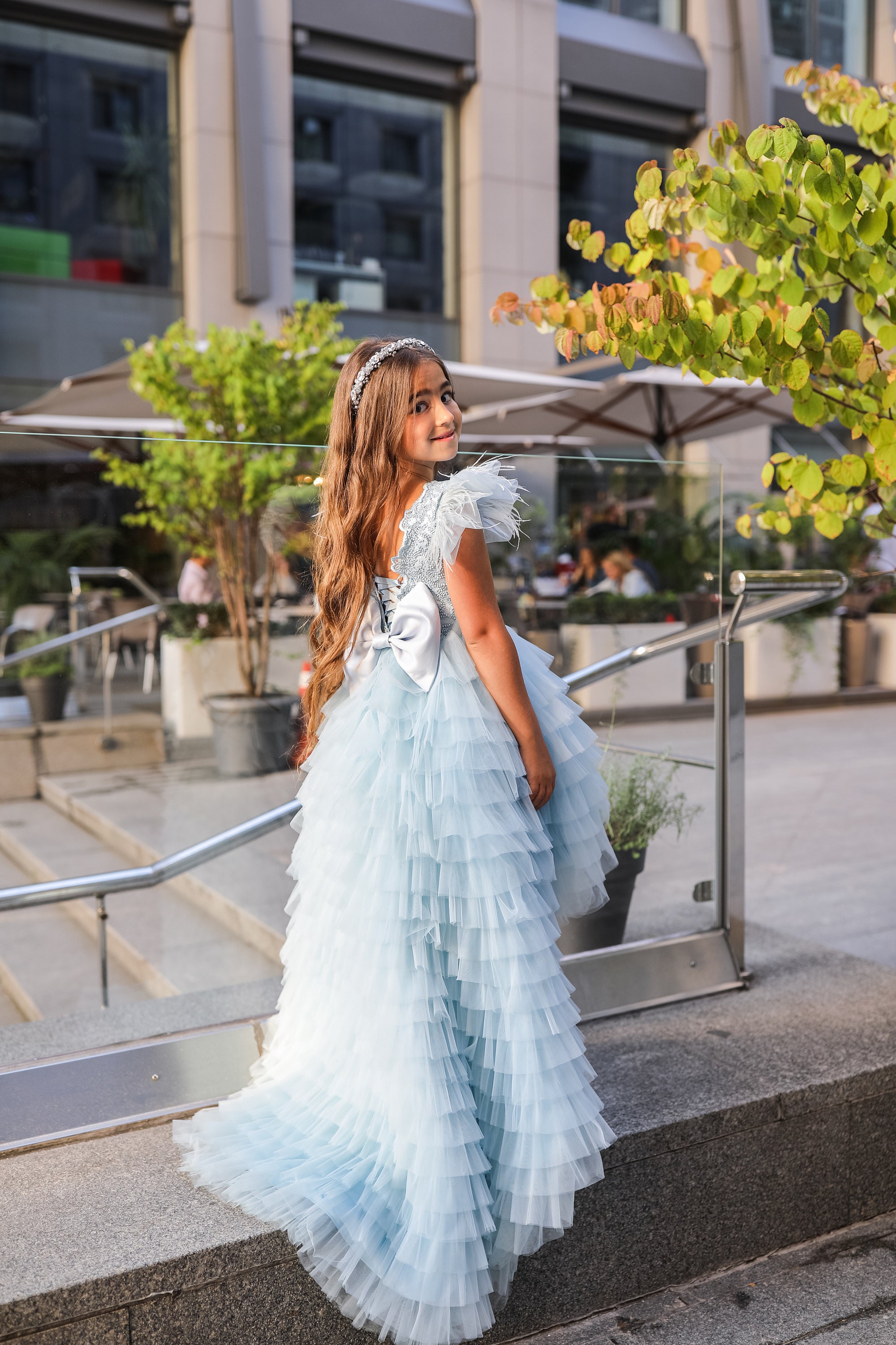 Blue Kids Dress Party Dress Elegant Dress Girls Princes - Etsy