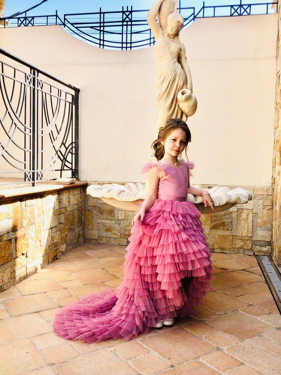 Dusty Rose Kids Dress Party Dress Elegant Dress Girls - Etsy Sweden