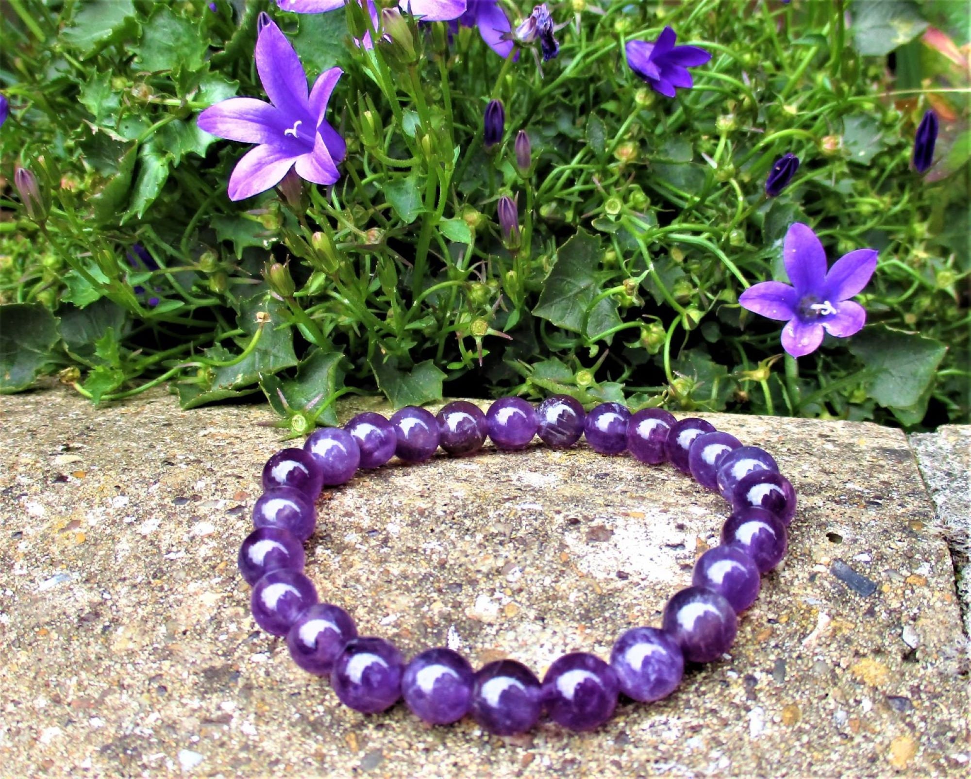 Genuine Gemstone Bracelets Amethyst Rose Quartz Onyx and - Etsy UK