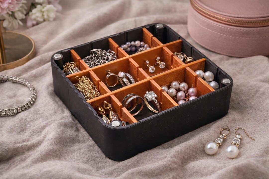 Magnetic Modular Storage Box: Adjustable Jewelry, Jewellery, Pills ...