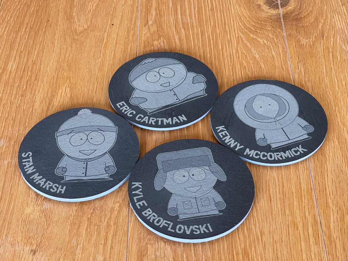 South Park Characters Slate Coasters Cartoon Character - Etsy UK