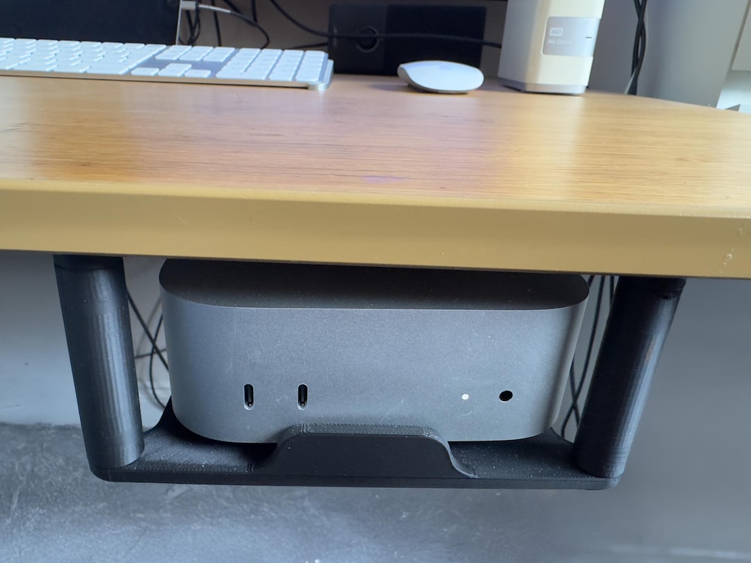 Apple Mac Mini Under Desk Storage Shelf Clean Desk No Clutter Computer ...