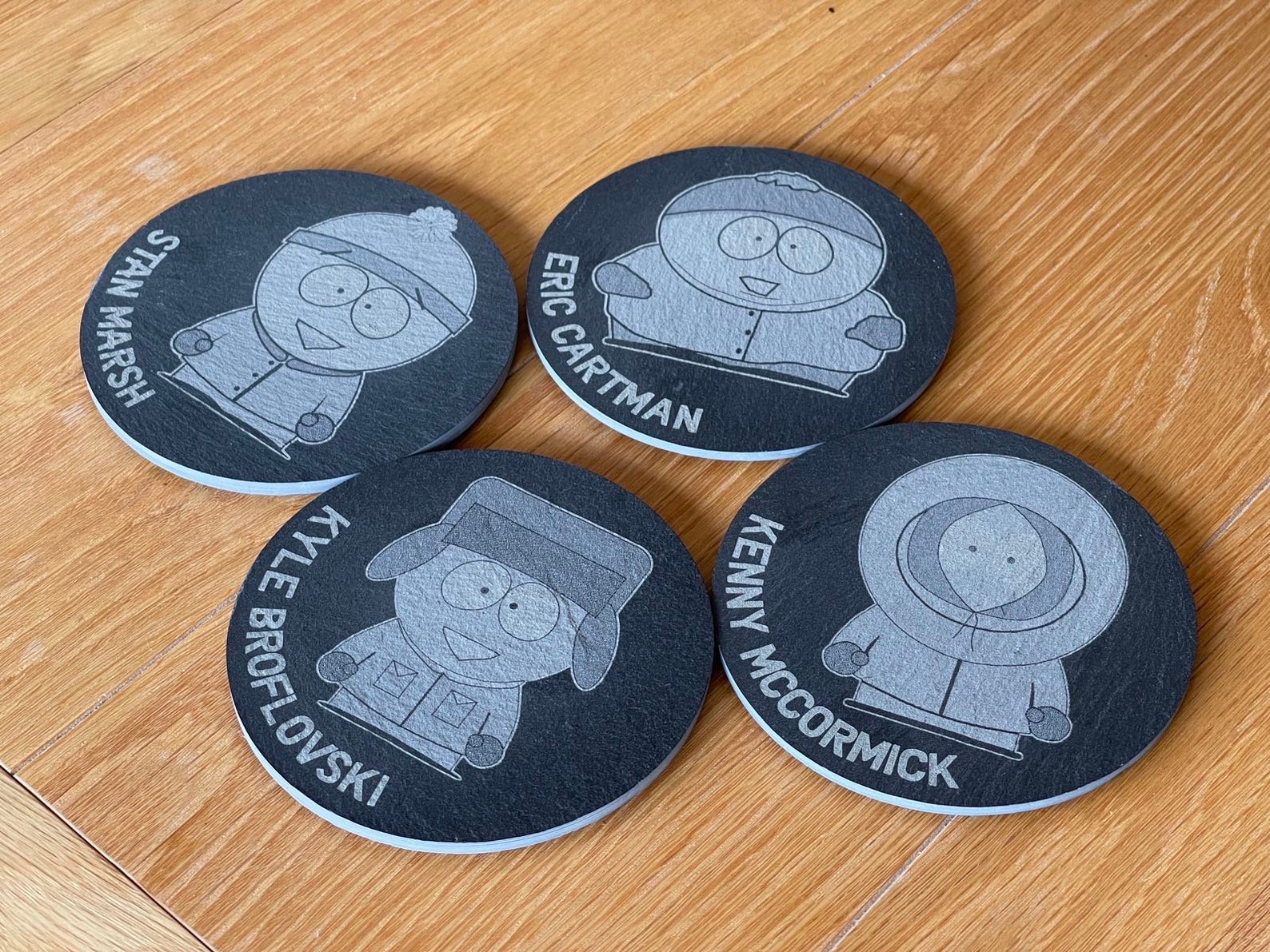 South Park Characters Slate Coasters Cartoon Character - Etsy UK