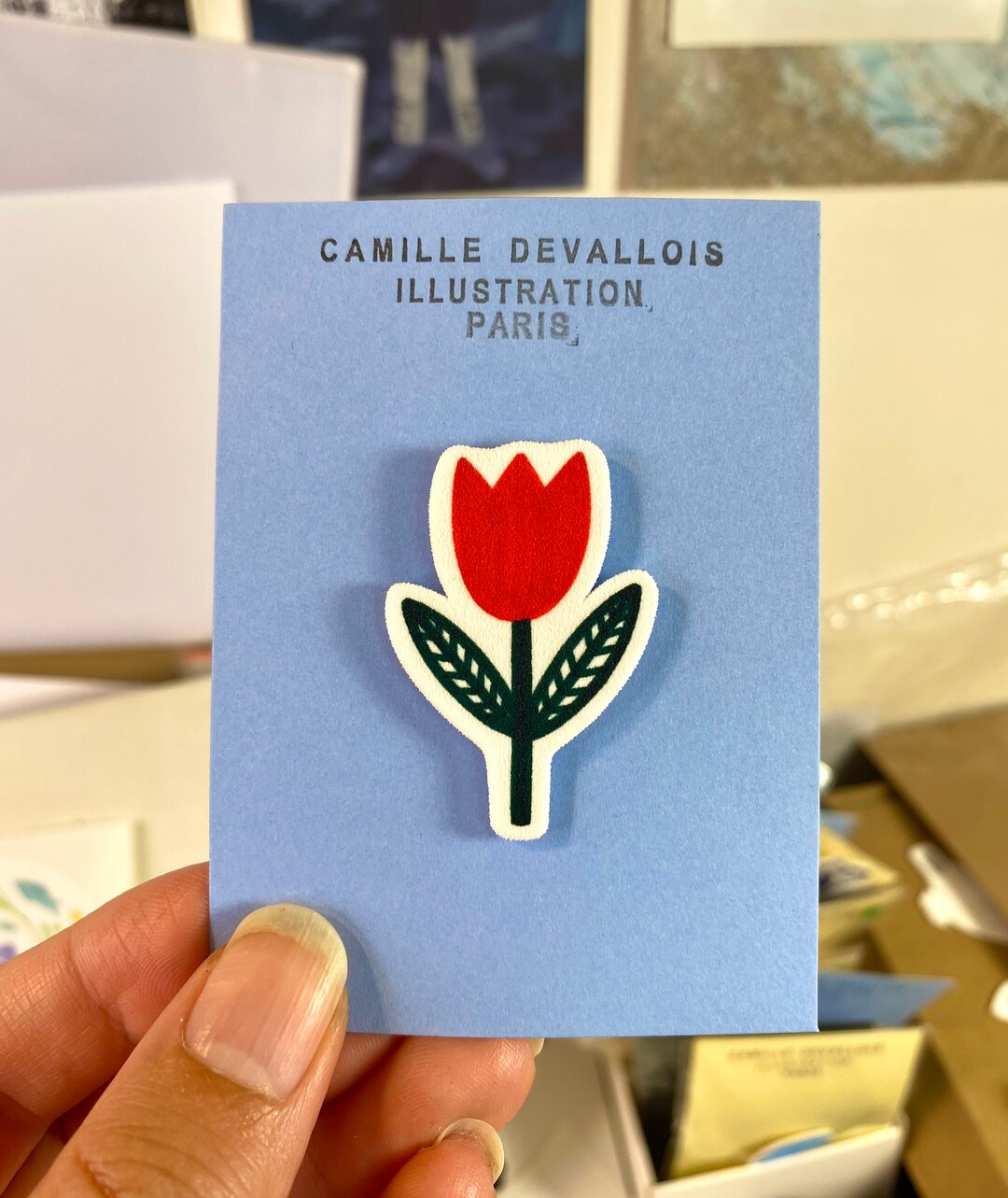 Red Tulip Pin - Etsy