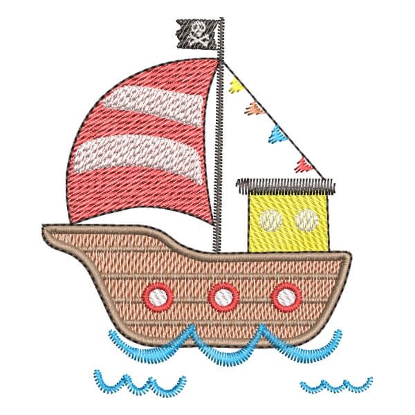 Ship Embroidery - Etsy