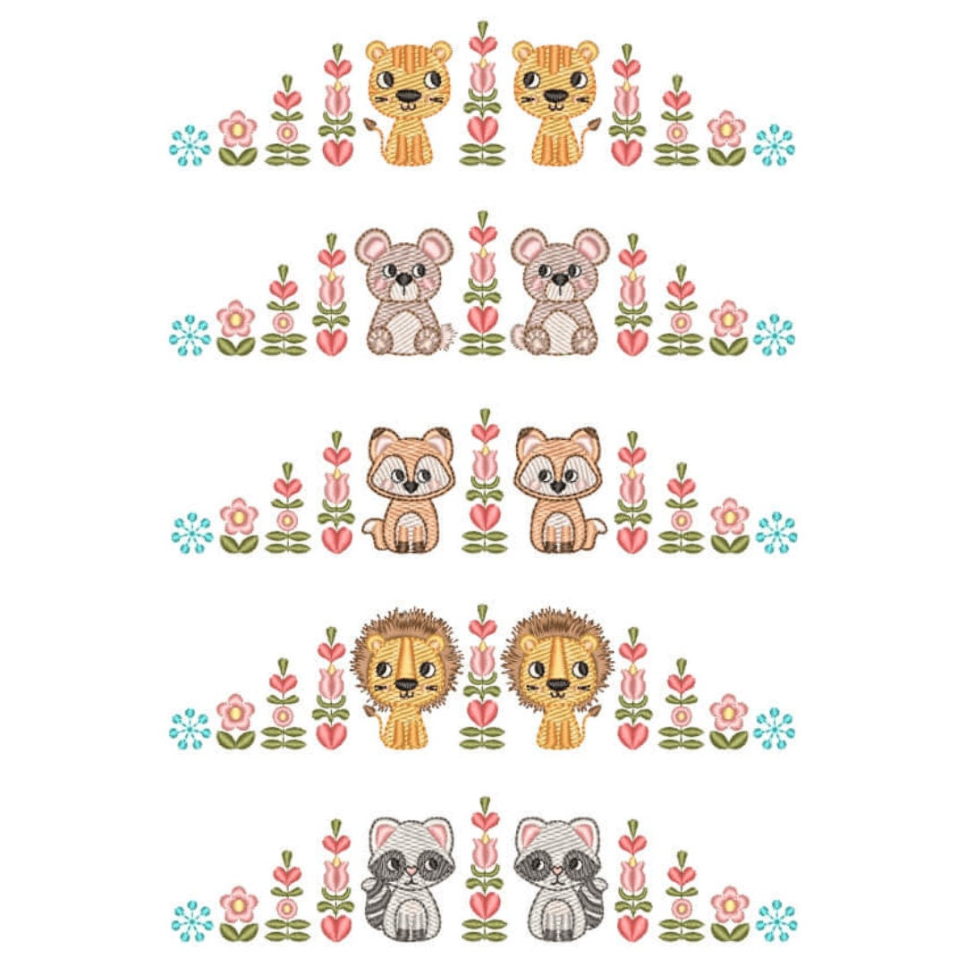 Animals Borders Design Pack - Etsy