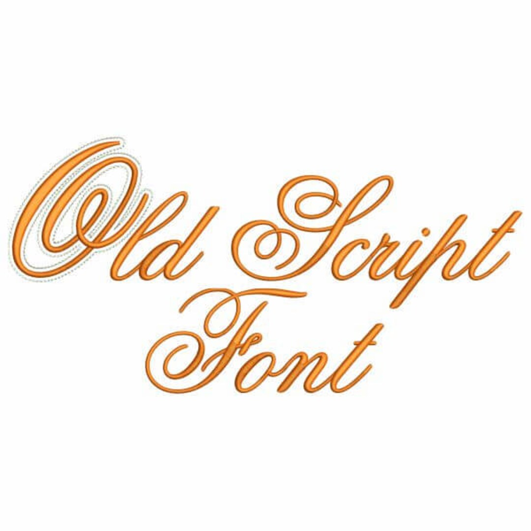 Old Script Font Embroidery Design Pack - Etsy