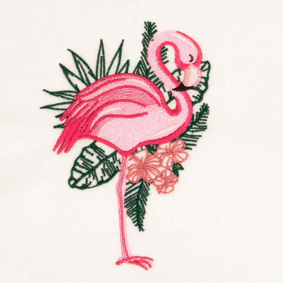 Stylized Flamingo Embroidery Design 5 Different Sizes for - Etsy