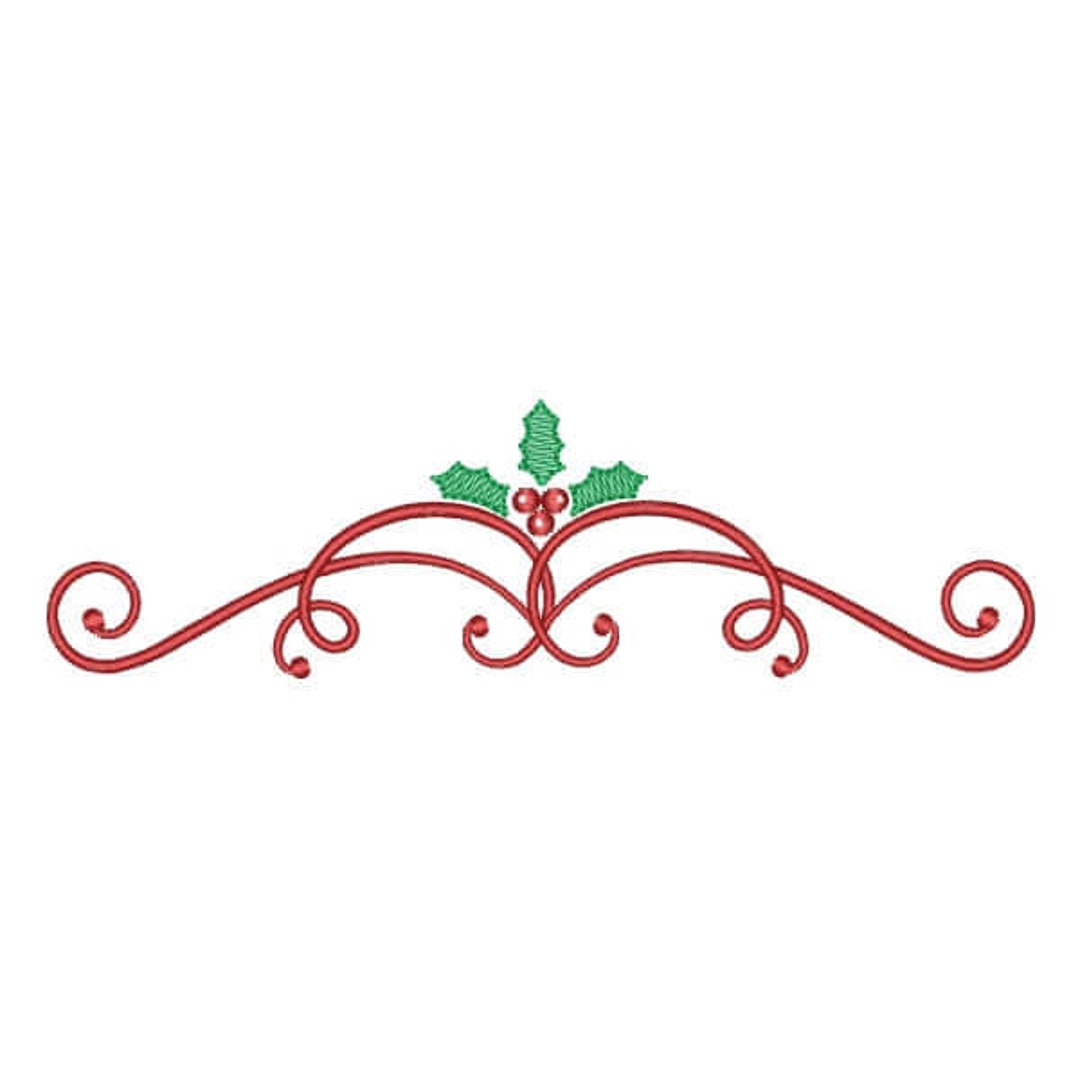 Christmas Border Embroidery Design 6 Different Sizes for - Etsy